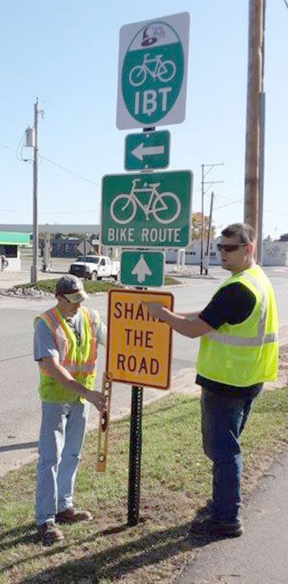 New bike trail signs installed | News, Sports, Jobs - The Daily News